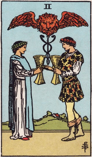 Two of Cups Tarot Card Meaning – Partnerships & Soul Connections Card ...
